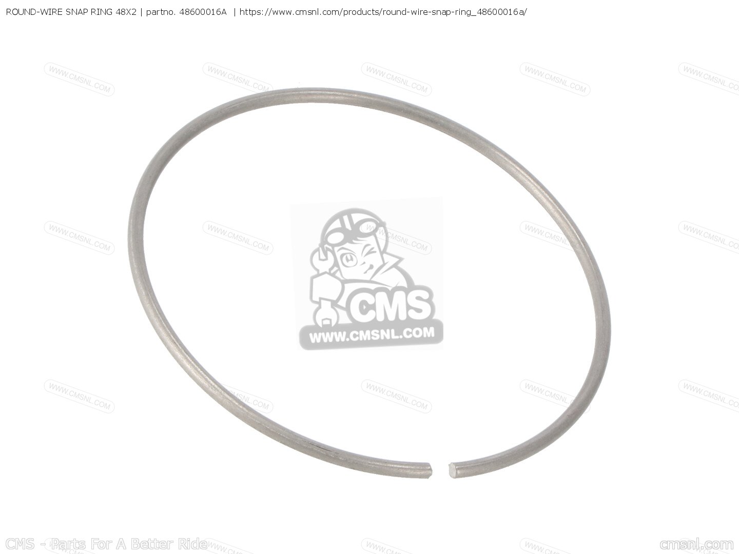 48600016A: ROUND-WIRE SNAP RING 48X2 Husqvarna - buy the 48600016 at CMSNL