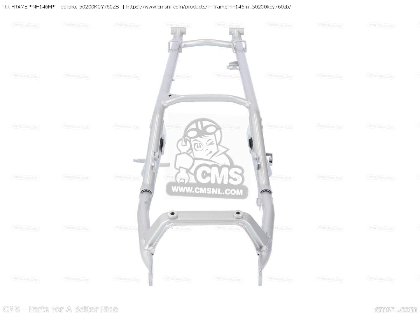 50200KCY760ZB: RR FRAME *NH146M* Honda - buy the 50200-KCY-760ZB at CMSNL