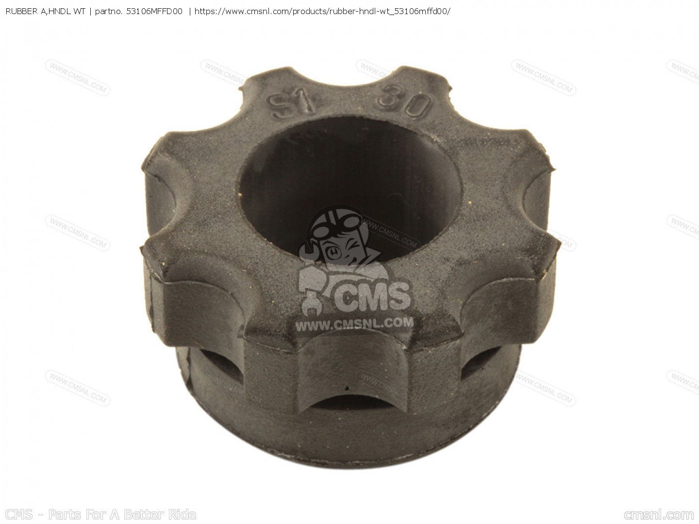 53106MFFD00: RUBBER A,HNDL WT Honda - buy the 53106-MFF-D00 at CMSNL