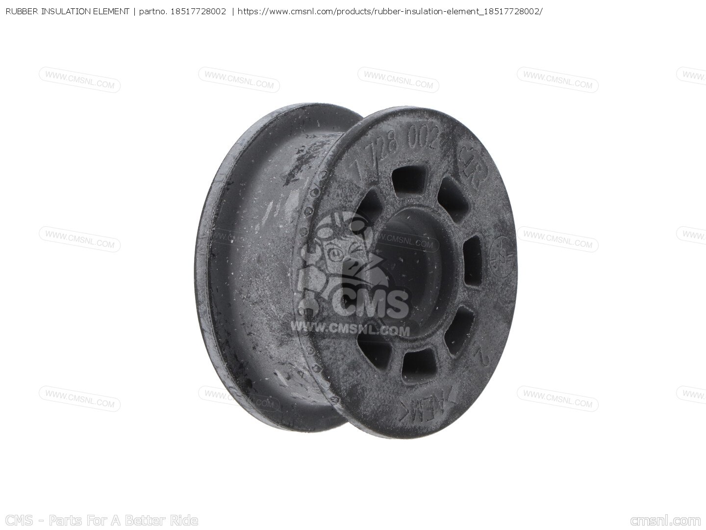 18517728002: RUBBER INSULATION ELEMENT BMW - buy the 18 51 7 728 002 at CMSNL