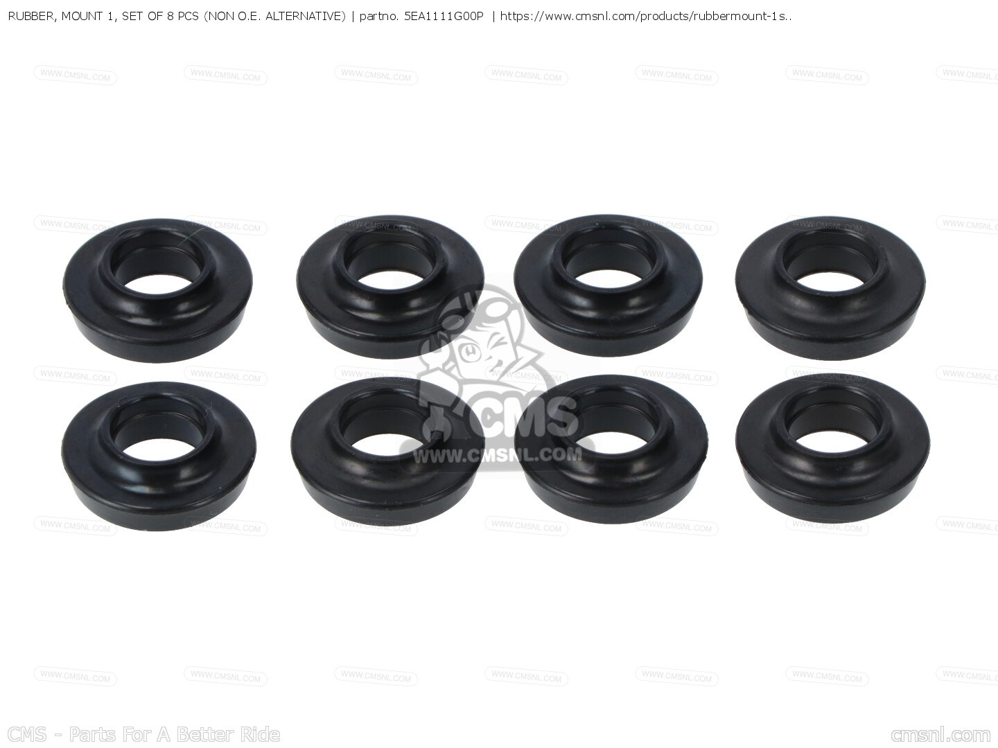 RUBBER, MOUNT 1, SET OF 8 PCS (NON O.E. ALTERNATIVE) for Yamaha - order ...