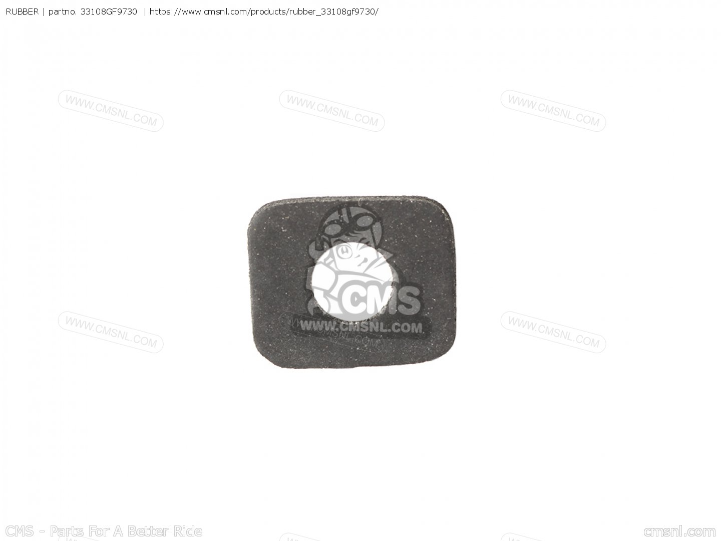 33108GF9730: Rubber Honda - buy the 33108-GF9-730 at CMSNL