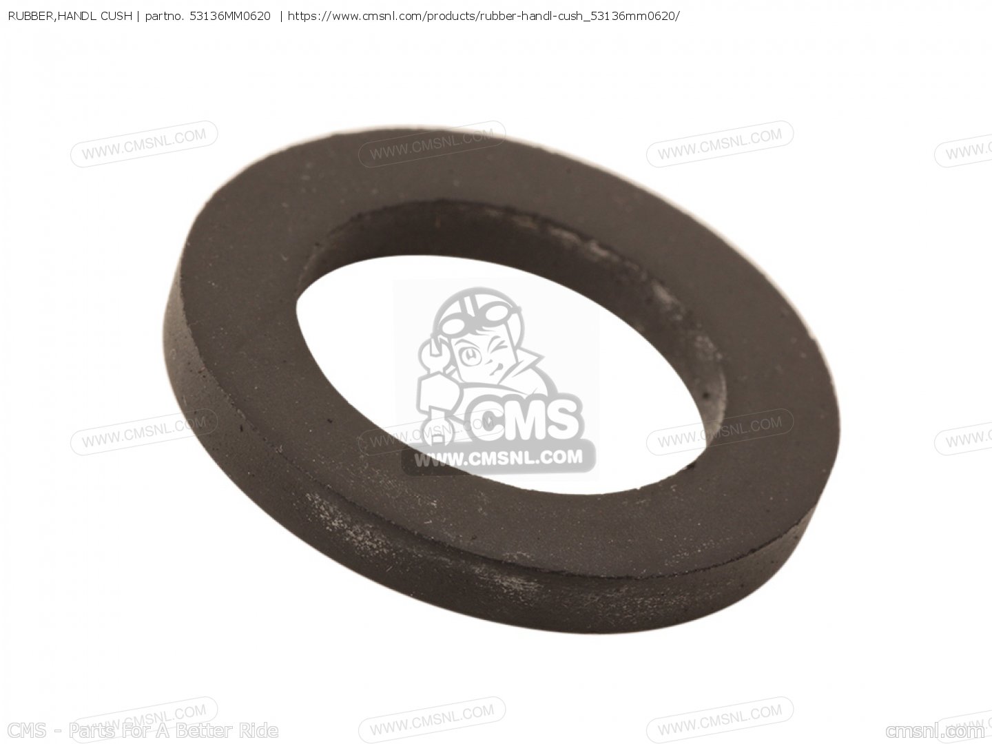 53136MM0620: RUBBER,HANDL CUSH Honda - buy the 53136-MM0-620 at CMSNL