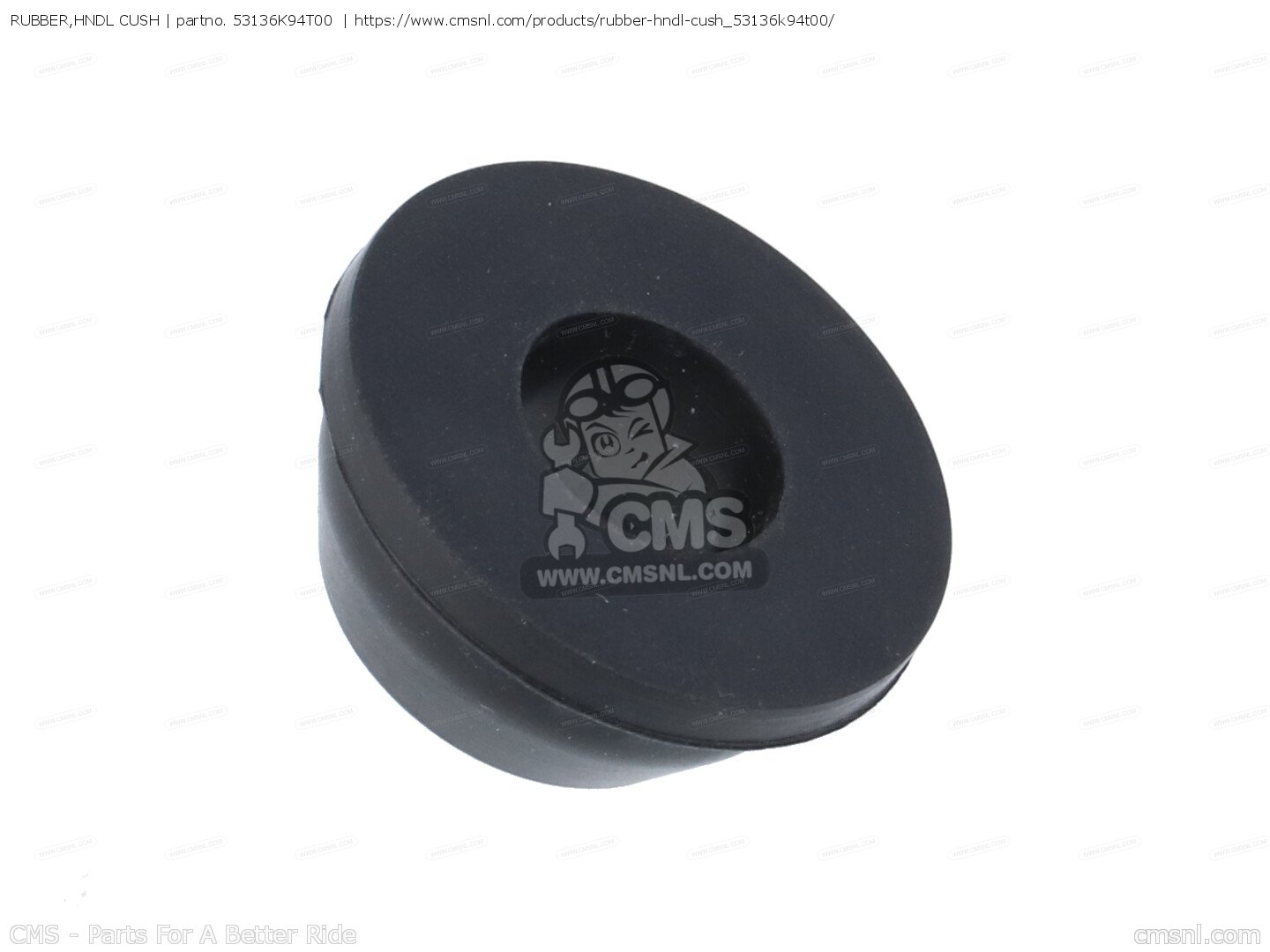 53136K94T00: Rubber,hndl Cush Honda - buy the 53136-K94-T00 at CMSNL