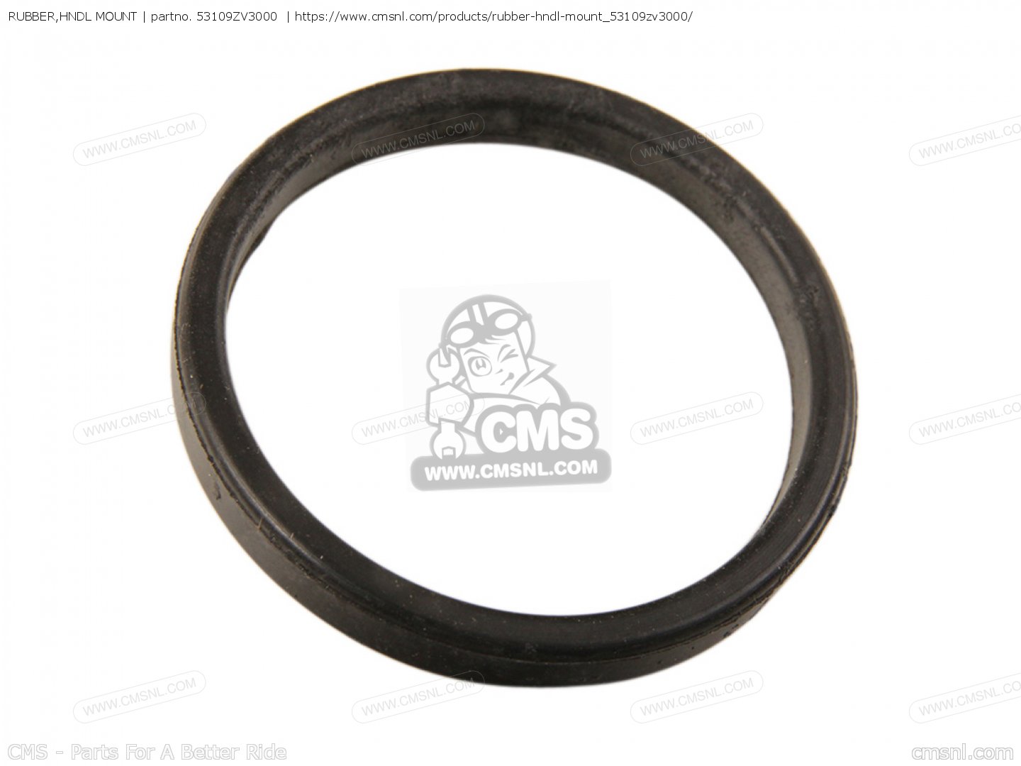 53109ZV3000: Rubber,hndl Mount Honda - buy the 53109-ZV3-000 at CMSNL