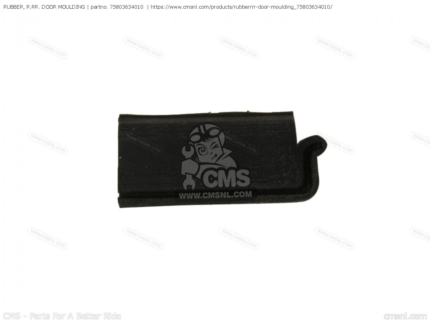 75803634010: Rubber, R.rr. Door Moulding Honda - buy the 75803-634-010 ...