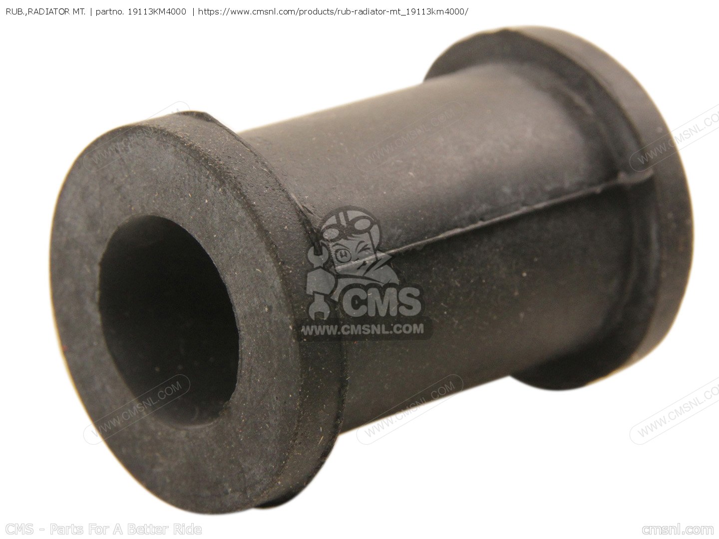 19113KM4000: RUB.,RADIATOR MT. Honda - buy the 19113-KM4-000 at CMSNL