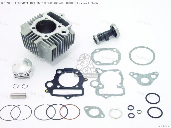 0105506: S-stage Kit (g-type/111cc) Cub 100ex,cd90(ha03-1100005 ...