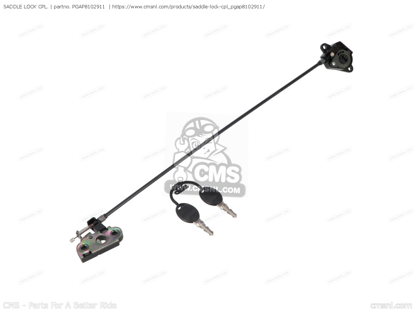 PGAP8102911: SADDLE LOCK CPL. Piaggio Group - buy the PGAP8102911 at CMSNL