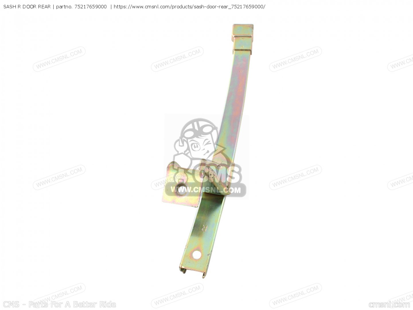 75217659000: SASH R DOOR REAR Honda - buy the 75217-659-000 at CMSNL