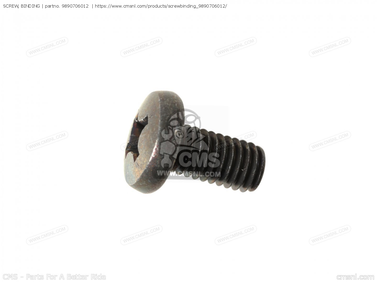 9890706012: SCREW, BINDING Yamaha - buy the 98907-06012-00 at CMSNL