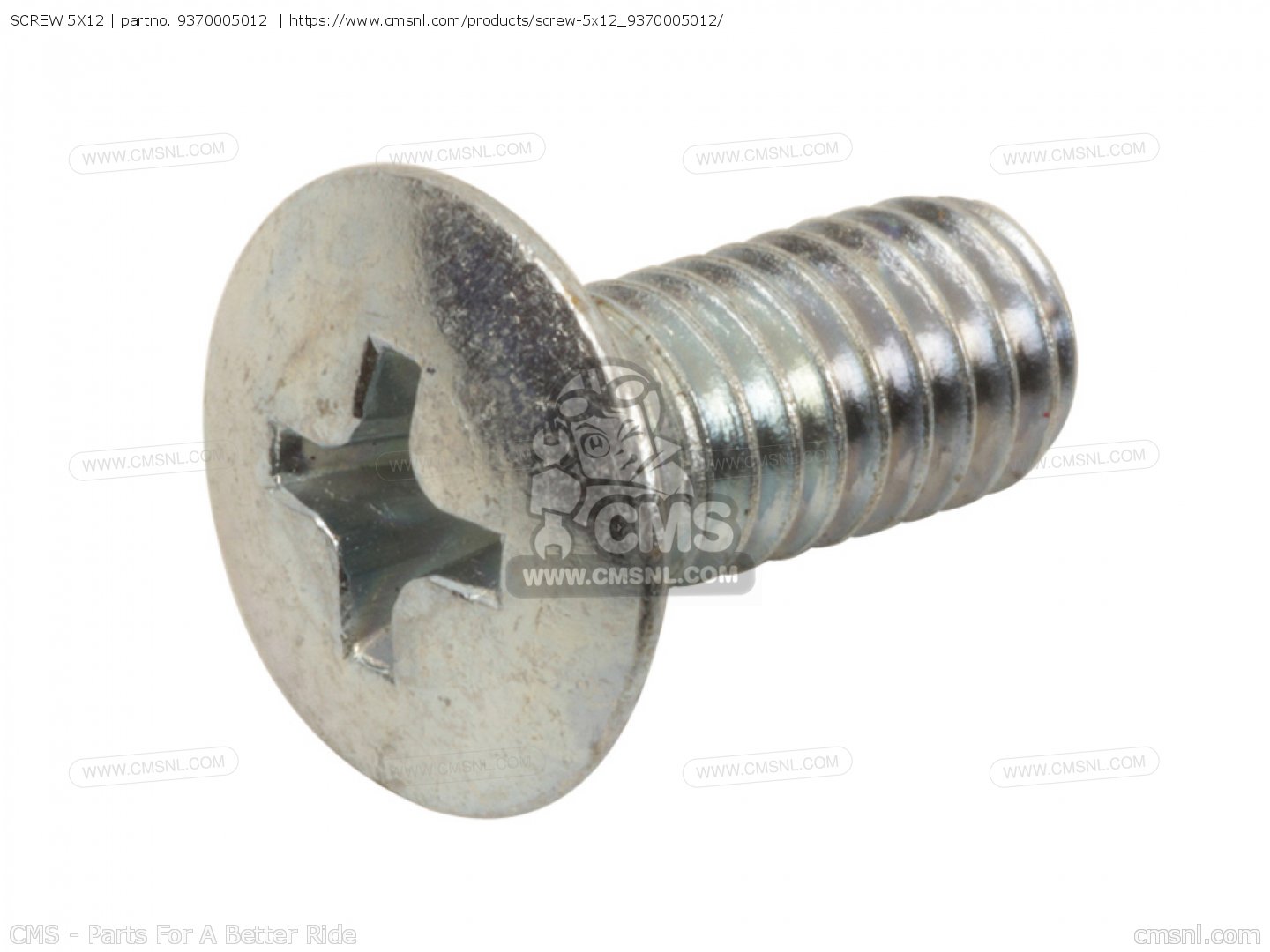 9370005012: SCREW CROSS 5X12 Honda - buy the 93700-05012 at CMSNL