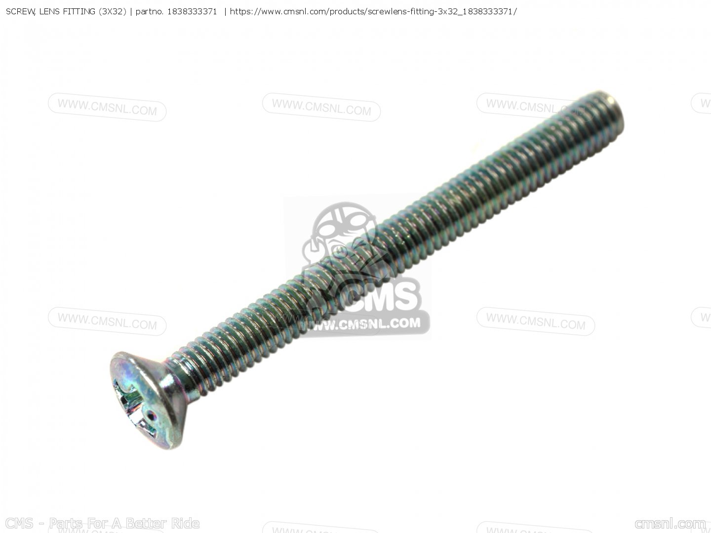 1838333371: SCREW, LENS FITTING (3X32) Yamaha - buy the 183-83333-71-00 ...