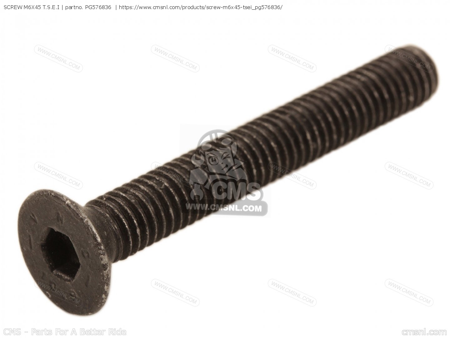 PG576836: SCREW M6X45 T.S.E.I Piaggio Group - buy the PG576836 at CMSNL