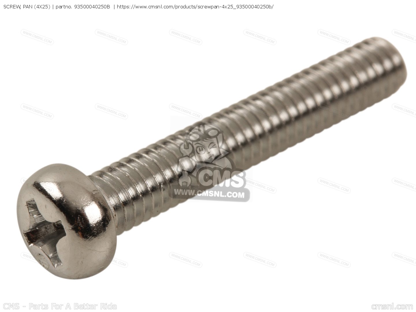 SCREW, PAN (4X25) for Honda - order at CMSNL