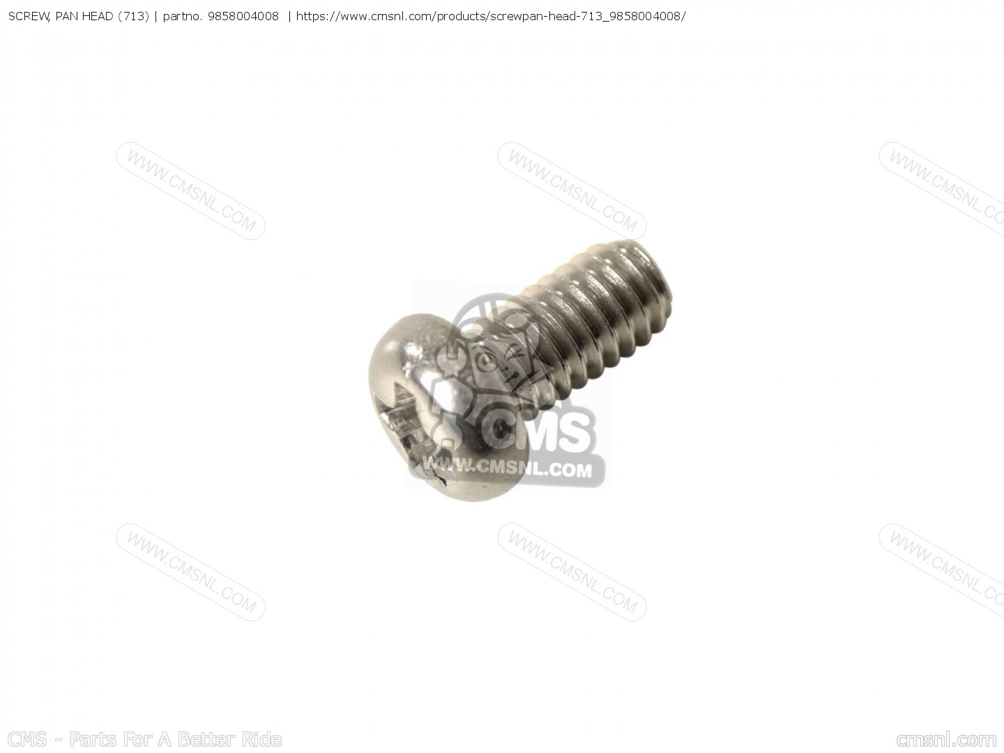 SCREW, PAN HEAD (713) for Yamaha - order at CMSNL