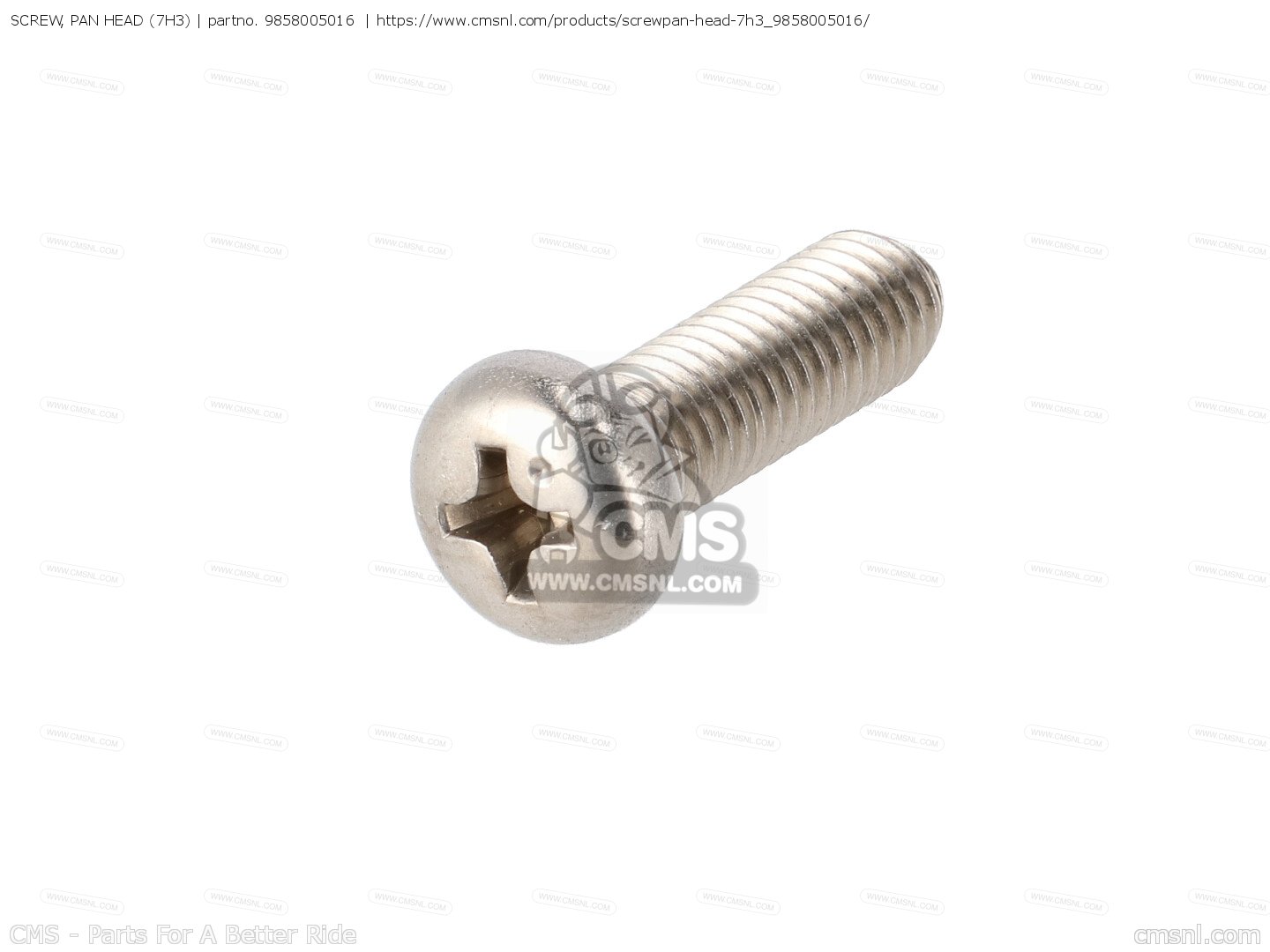SCREW, PAN HEAD (7H3) for Yamaha - order at CMSNL