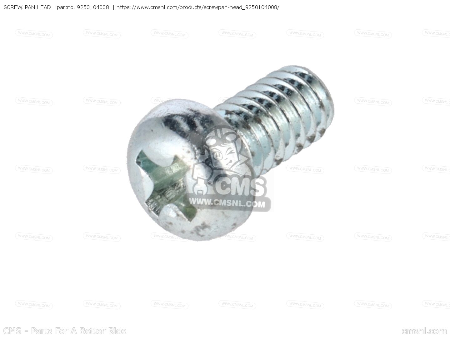 SCREW, PAN HEAD for Yamaha - order at CMSNL