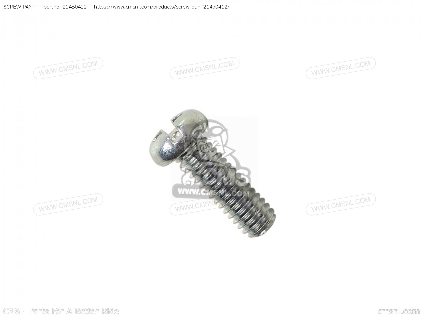 214B0412: Screw-pan+- Kawasaki - buy the 214B0412 at CMSNL