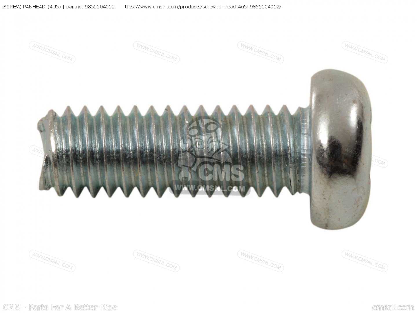 SCREW, PANHEAD (4U5) for Yamaha - order at CMSNL