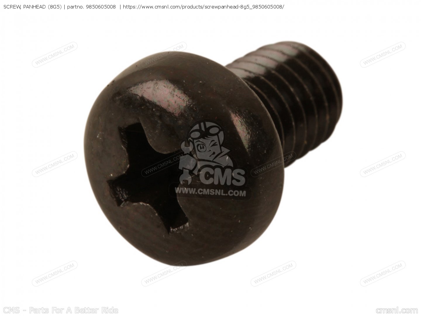 9850605008: SCREW, PANHEAD (8G5) Yamaha - buy the 98506-05008-00 at CMSNL