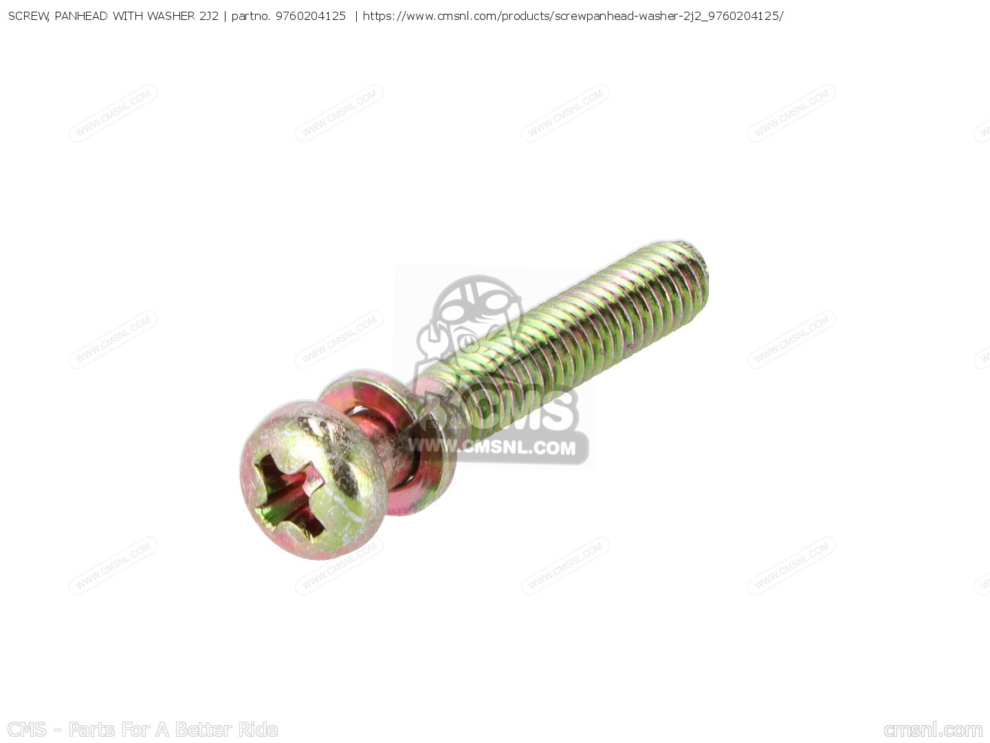 SCREW, PANHEAD WITH WASHER 2J2 for Yamaha - order at CMSNL