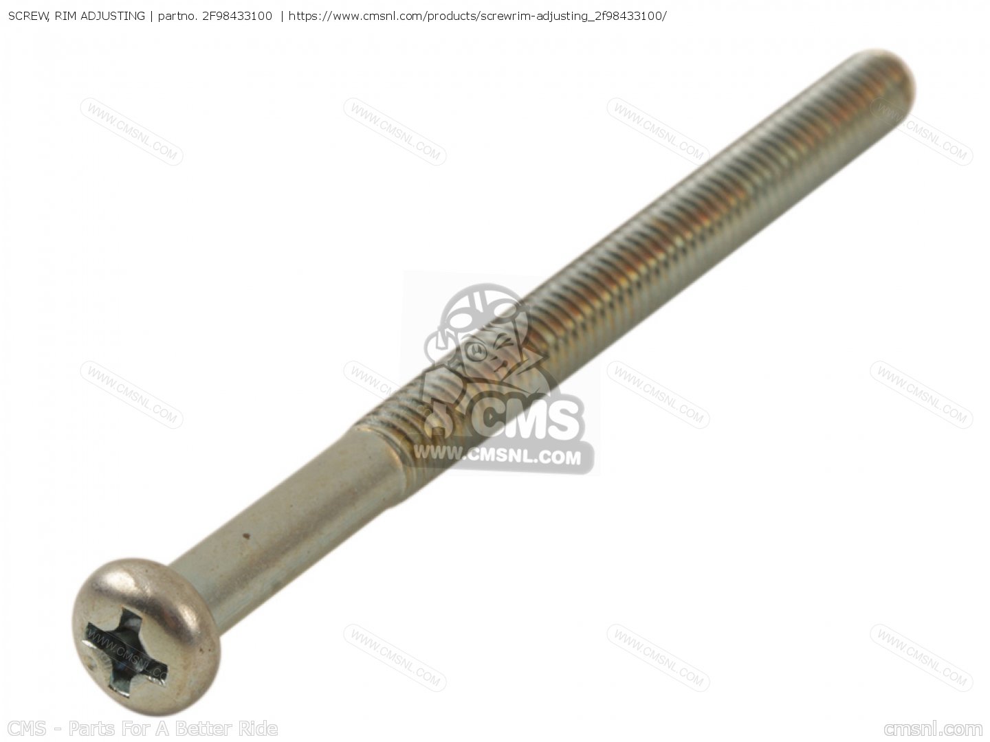 2F98433100: SCREW, RIM ADJUSTING Yamaha - buy the 2F9-84331-00-00 at CMSNL