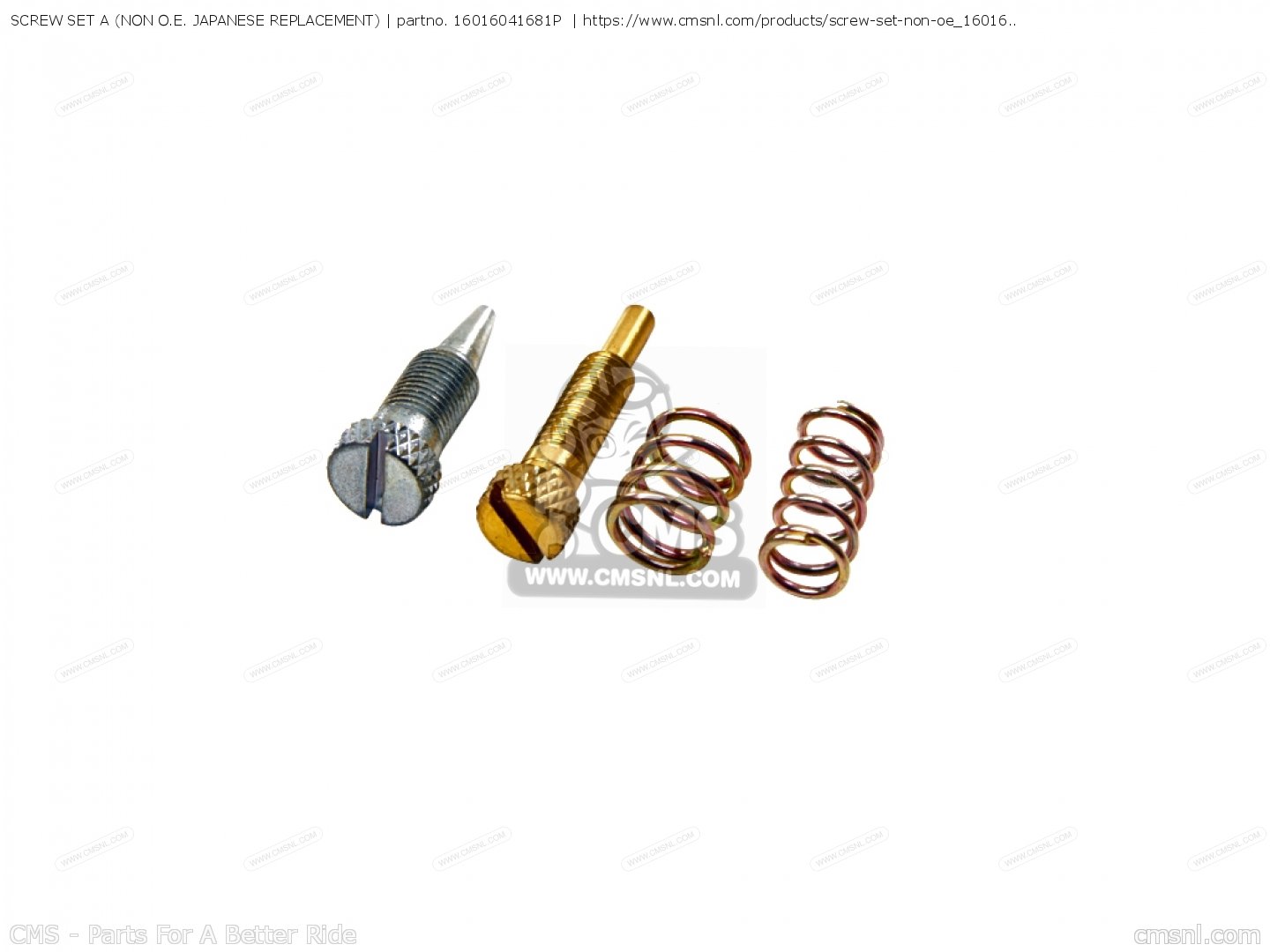 16016041681P: Screw Set A (non O.e. Japanese Replacement) Honda - buy ...