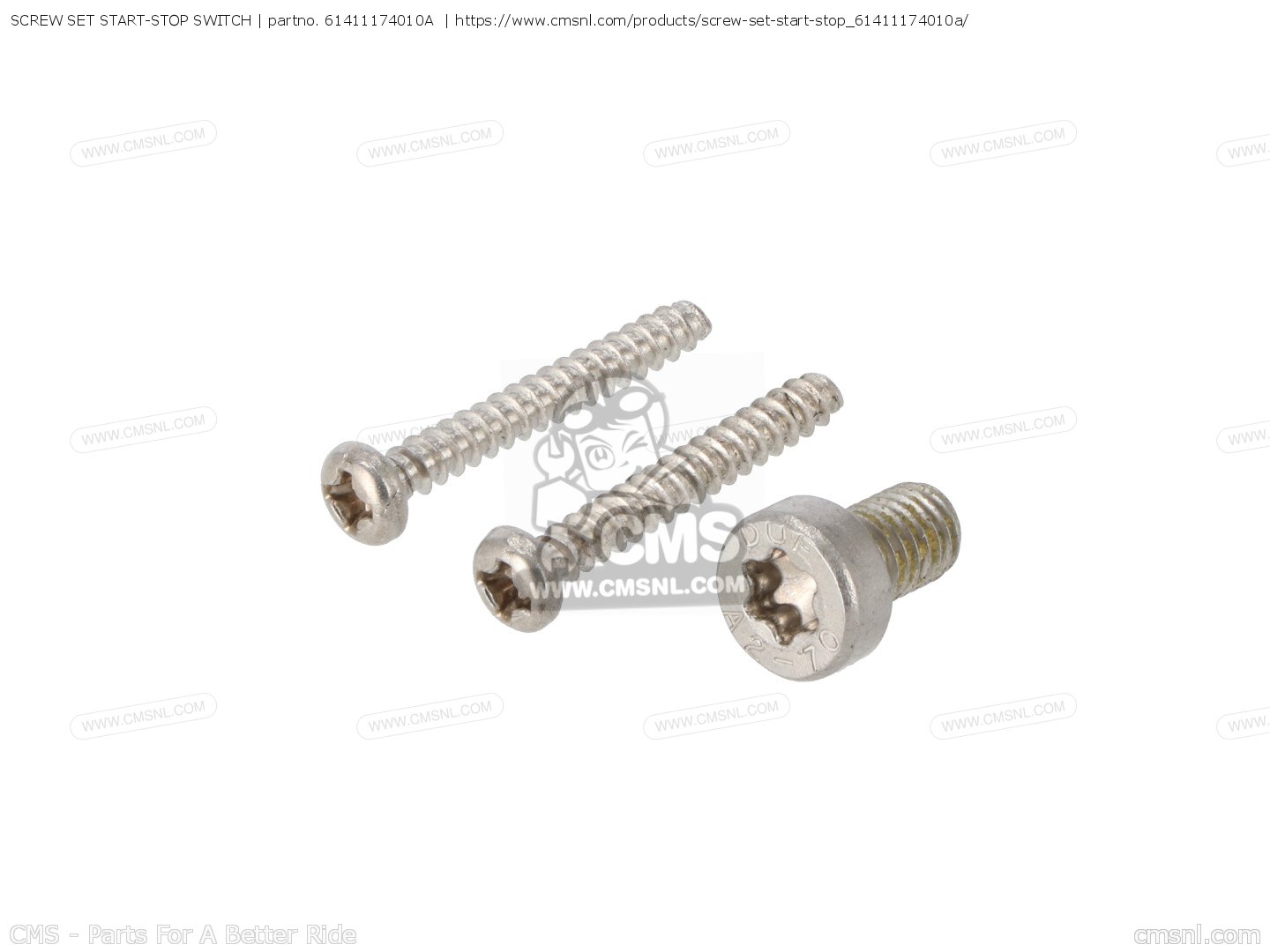 61411174010A: SCREW SET START-STOP SWITCH Husqvarna - buy the ...