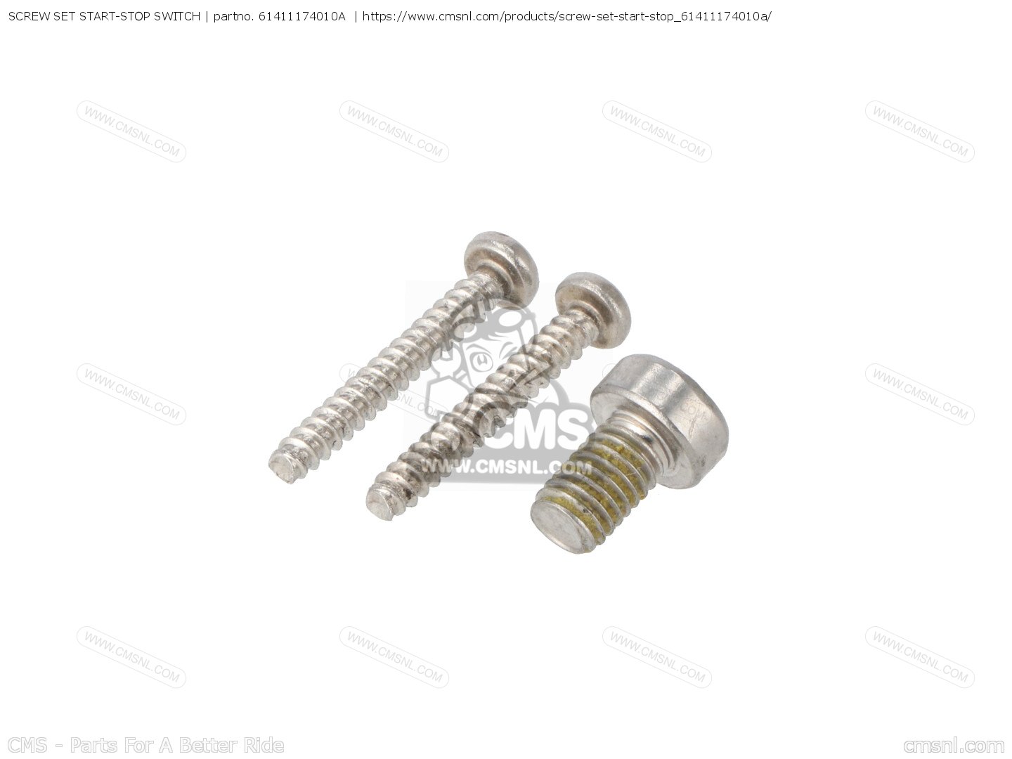 61411174010A: SCREW SET START-STOP SWITCH Husqvarna - buy the ...