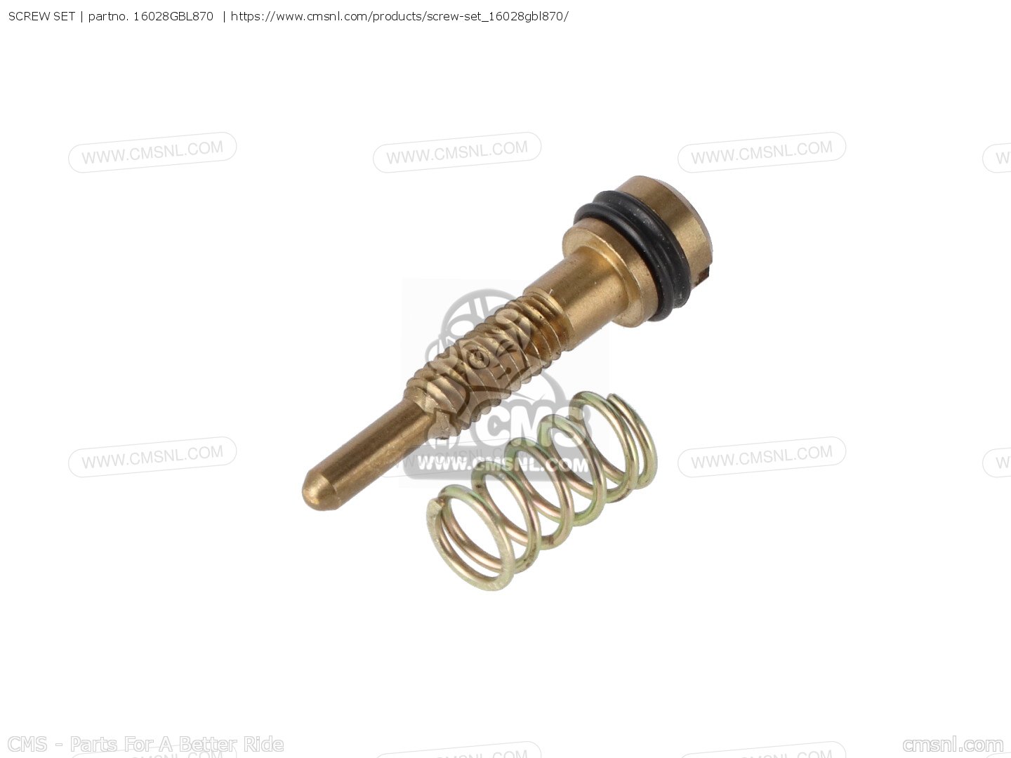 16028GBL870: SCREW SET Honda - buy the 16028-GBL-870 at CMSNL