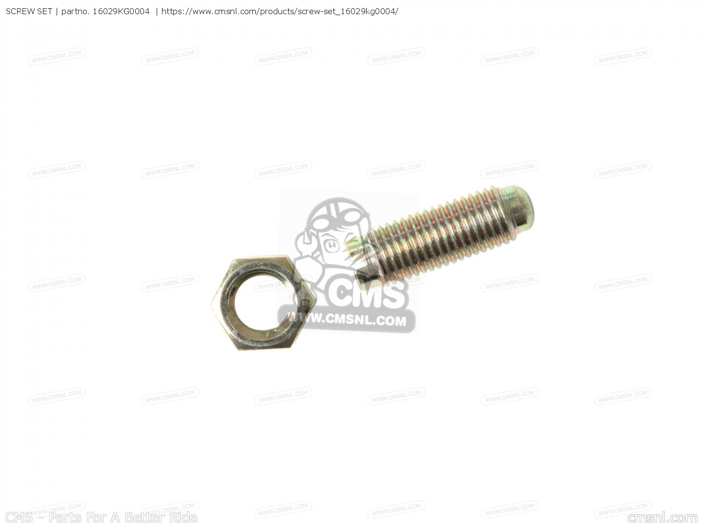 16029KG0004: SCREW SET Honda - buy the 16029-KG0-004 at CMSNL