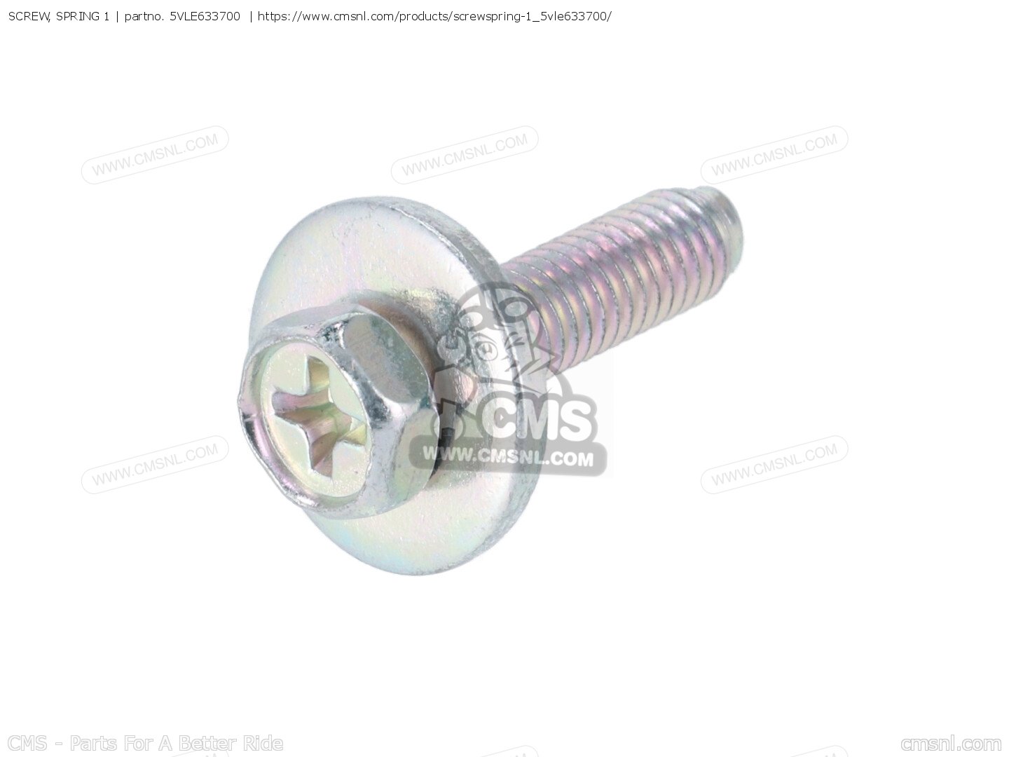 5VLE633700: SCREW, SPRING 1 Yamaha - buy the 5VL-E6337-00-00 at CMSNL