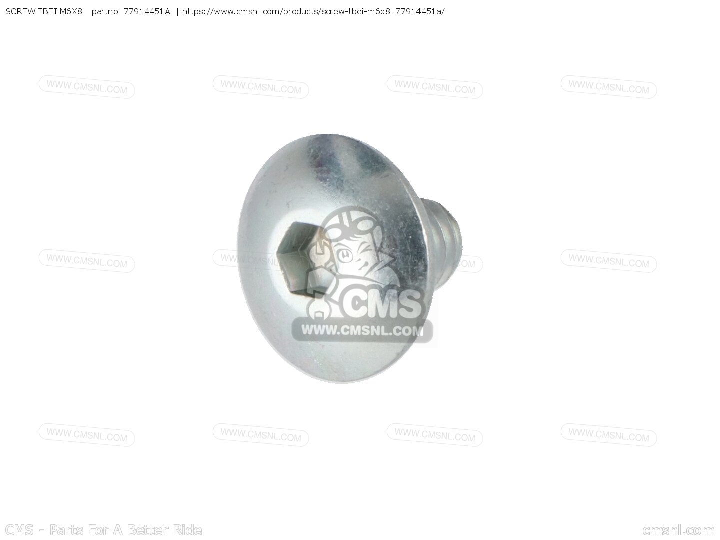 77914451A: SCREW TBEI M6X8 Ducati - buy the 77914451A at CMSNL