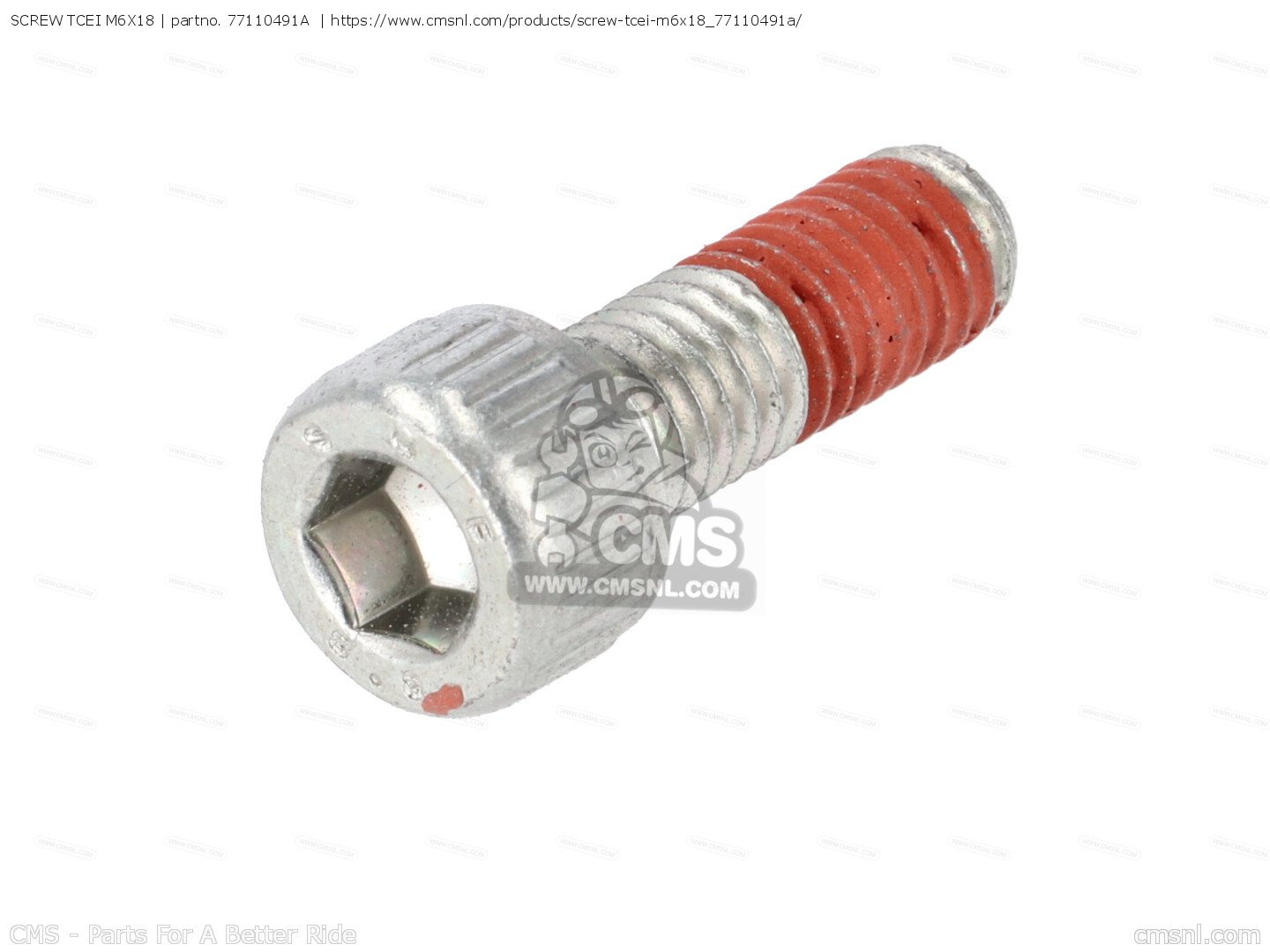 SCREW TCEI M6X18 for SBK848EVO 2011 USA (SUPERBIKE 848 EVO) 9151-2801G ...