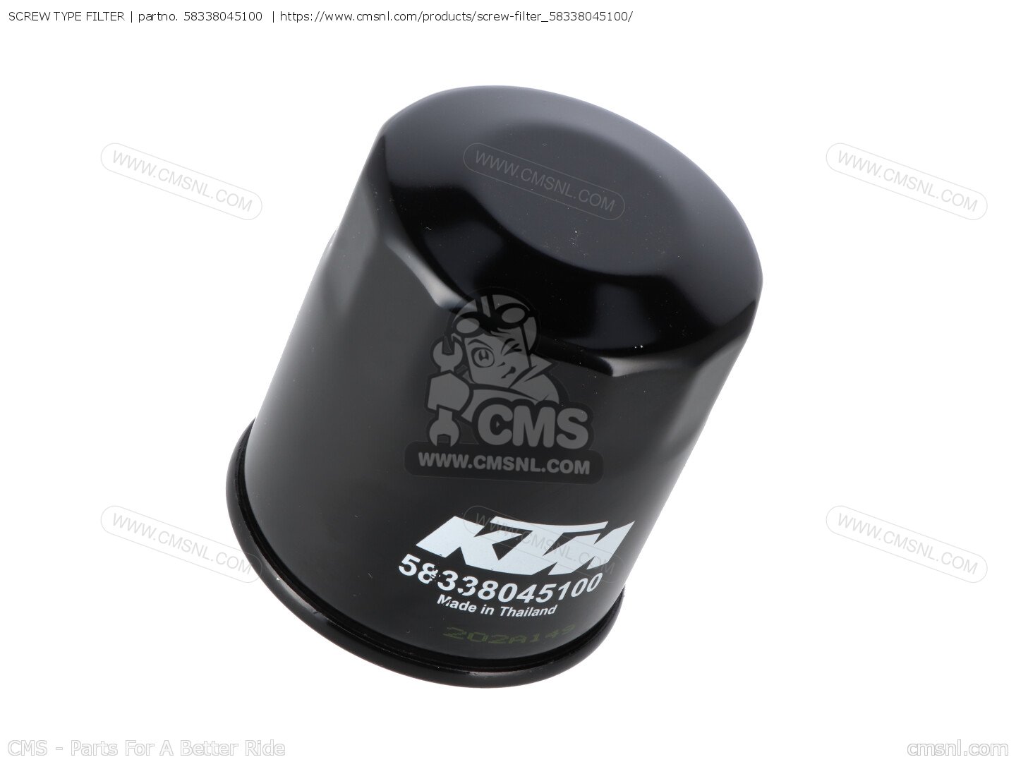 58338045100: Screw Type Filter Ktm - buy the 58338045100 at CMSNL