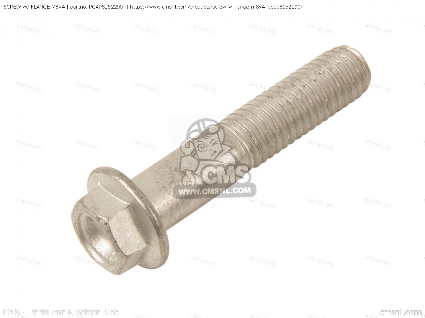PGAP8152290: SCREW W/ FLANGE M8X4 Piaggio Group - buy the PGAP8152290 at CMSNL