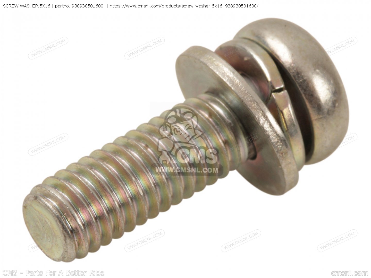 938930501600: Screw-washer,5x16 Honda - buy the 93893-0501600 at CMSNL