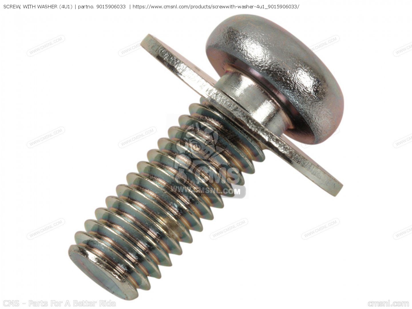 9015906033: SCREW, WITH WASHER (4U1) Yamaha - buy the 90159-06033-00 at ...