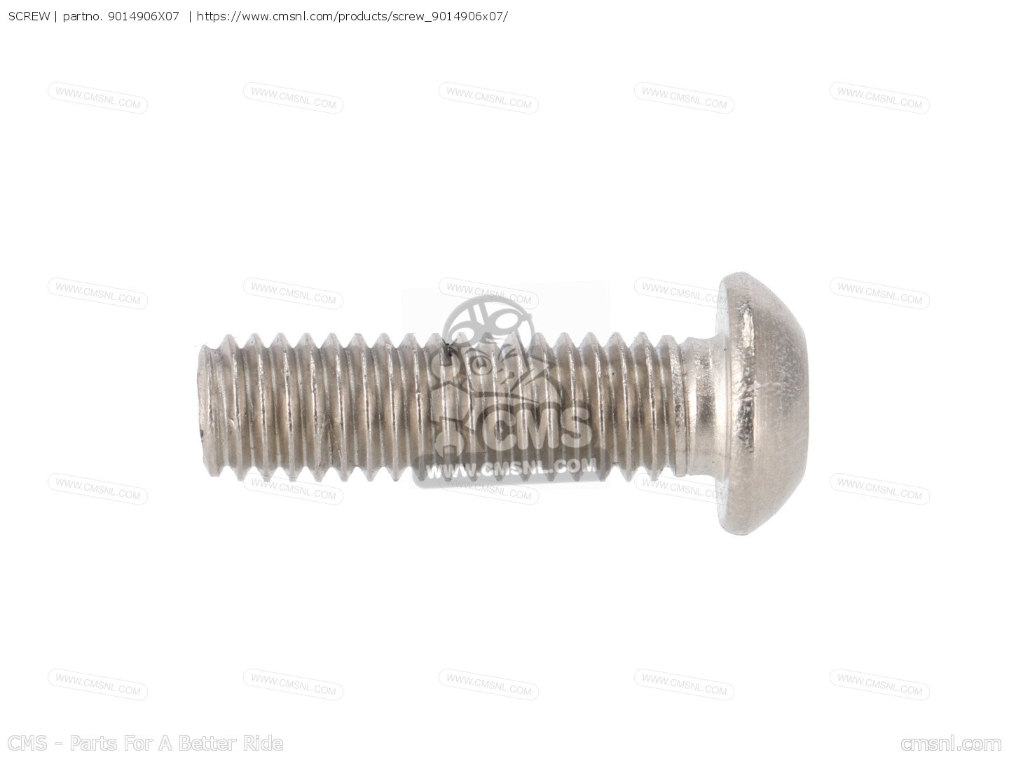 9014906X07: SCREW Yamaha - buy the 90149-06X07-00 at CMSNL