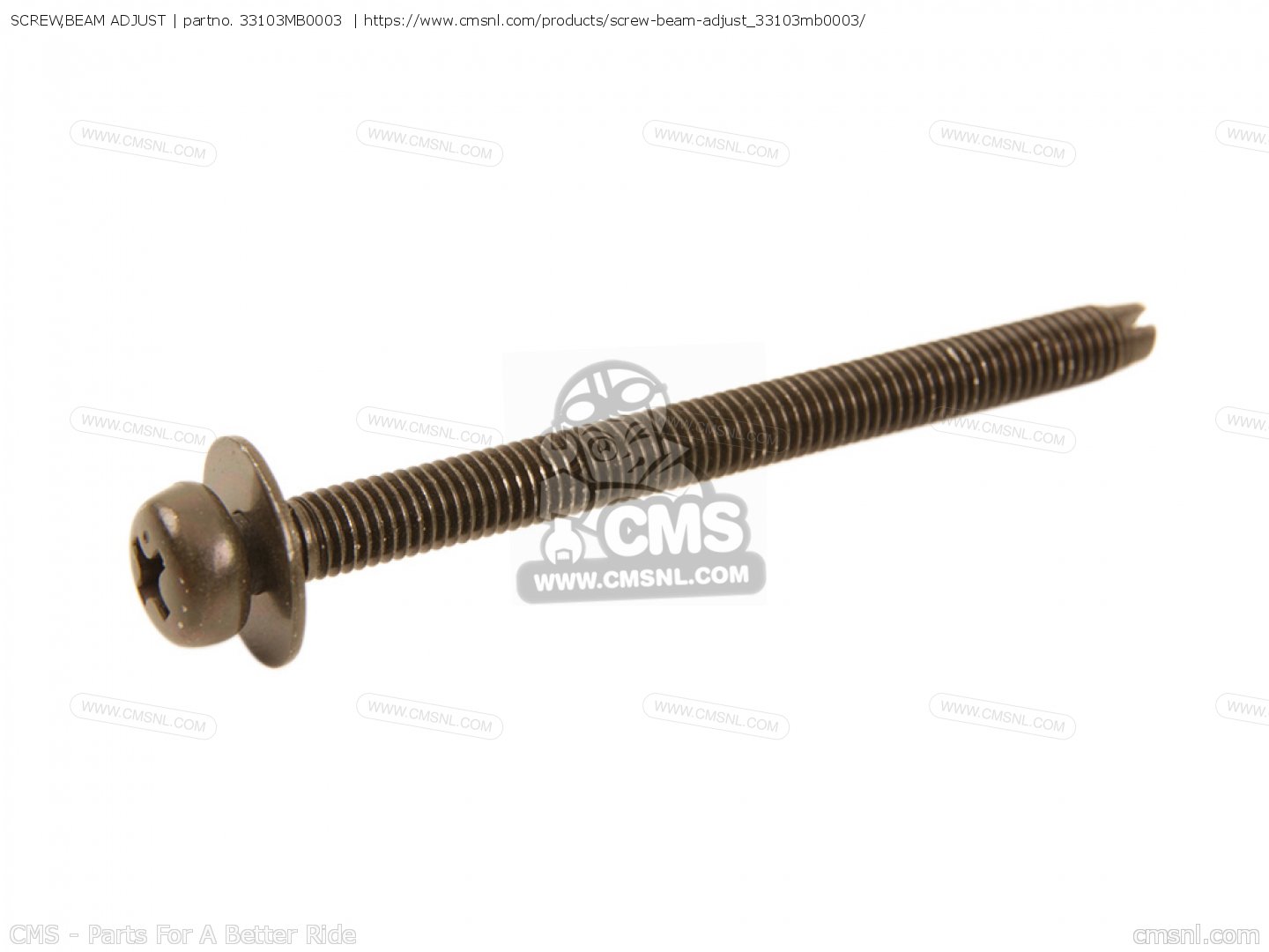33103MB0003: SCREW,BEAM ADJUST Honda - buy the 33103-MB0-003 at CMSNL