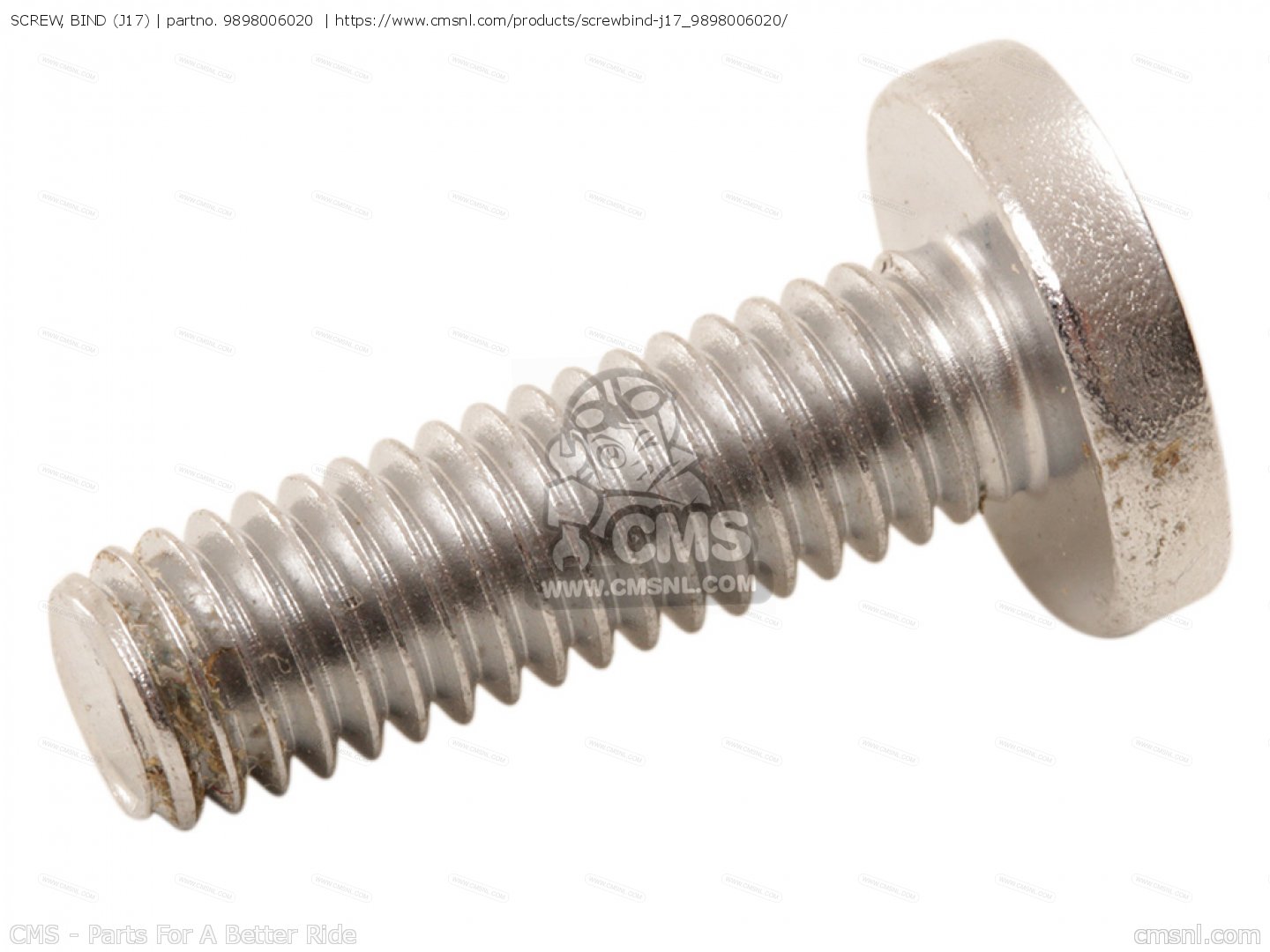 SCREW, BIND (J17) for YZ80B 1991 3MK3 CANADA 213MK-100E1 - order at CMSNL