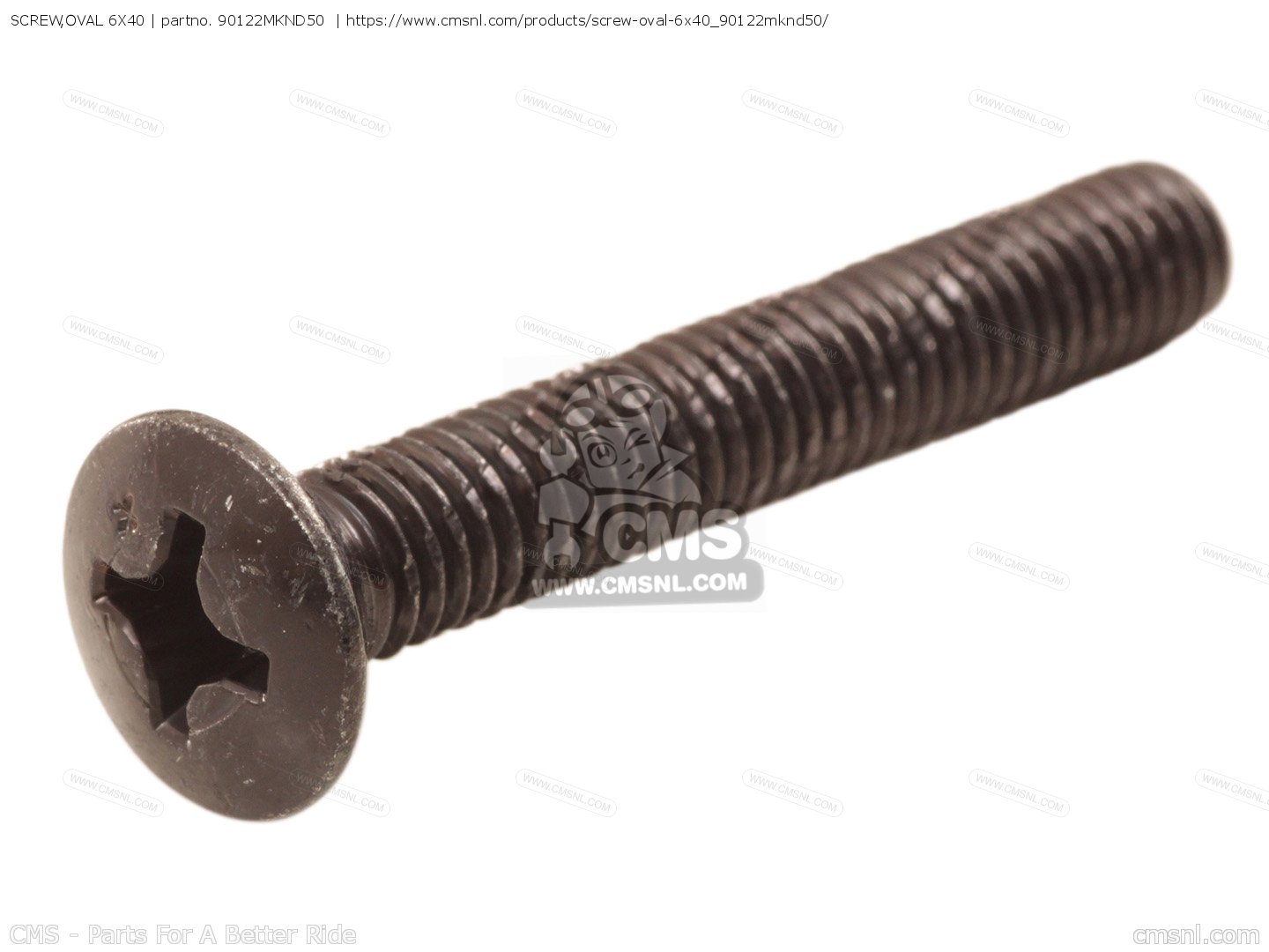 90122MKND50: Screw,oval 6x40 Honda - buy the 90122-MKN-D50 at CMSNL