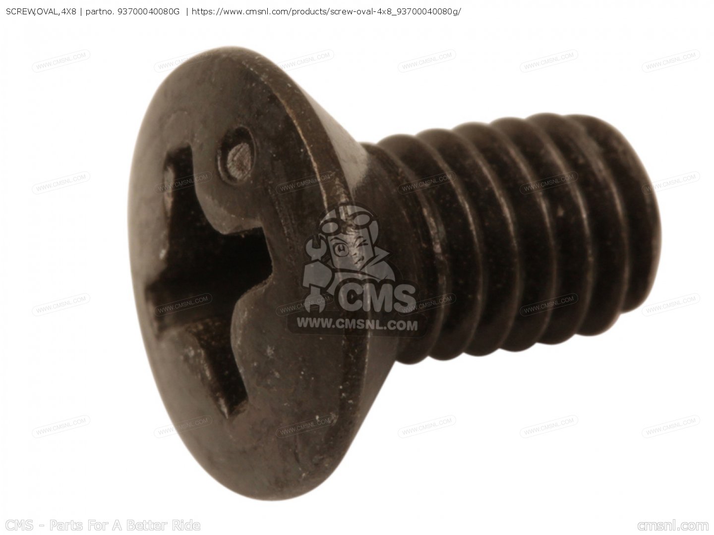 93700040080G: SCREW,OVAL,4X8 Honda - buy the 93700-040080G at CMSNL