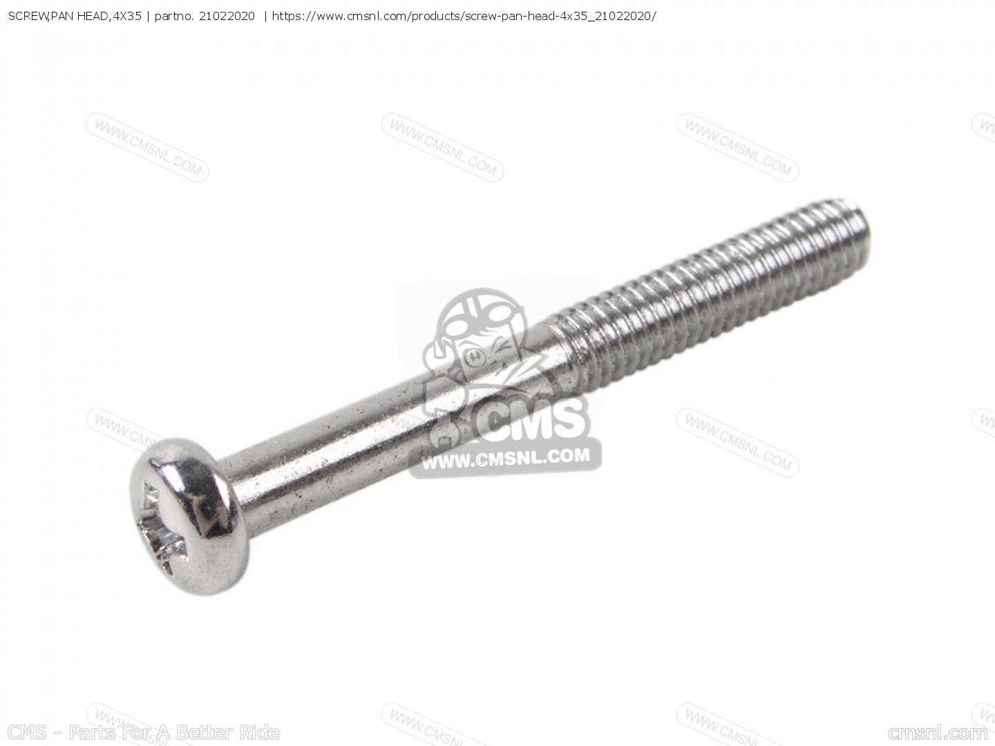 21022020: SCREW,PAN HEAD,4X35 Kawasaki - buy the 21022-020 at CMSNL