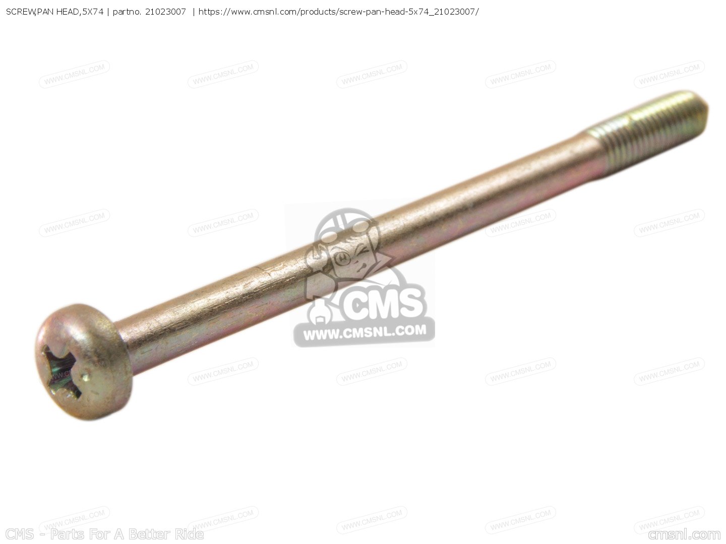 21023007: Screw,pan Head,5x74 Kawasaki - buy the 21023-007 at CMSNL