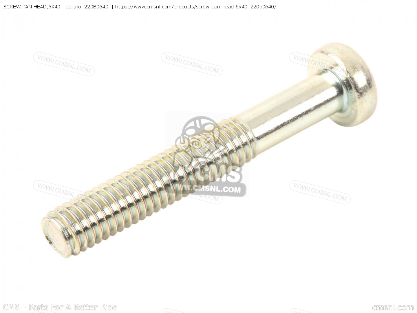 SCREW-PAN HEAD,6X40 for Kawasaki - order at CMSNL