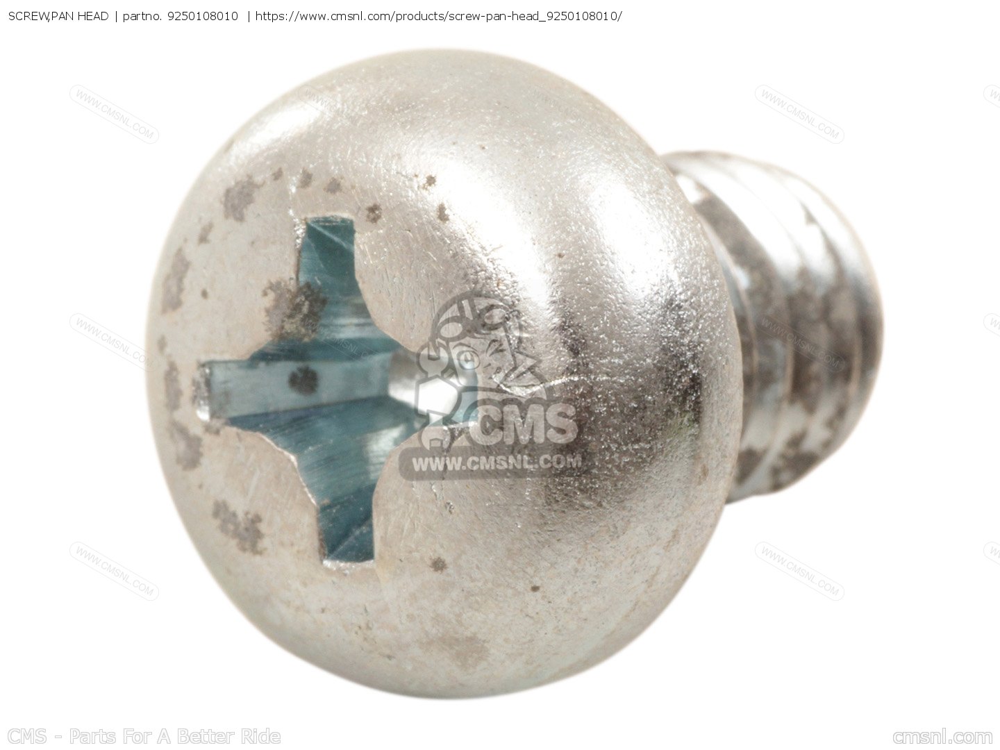 9250108010: SCREW,PAN HEAD Yamaha - buy the 92501-08010-00 at CMSNL
