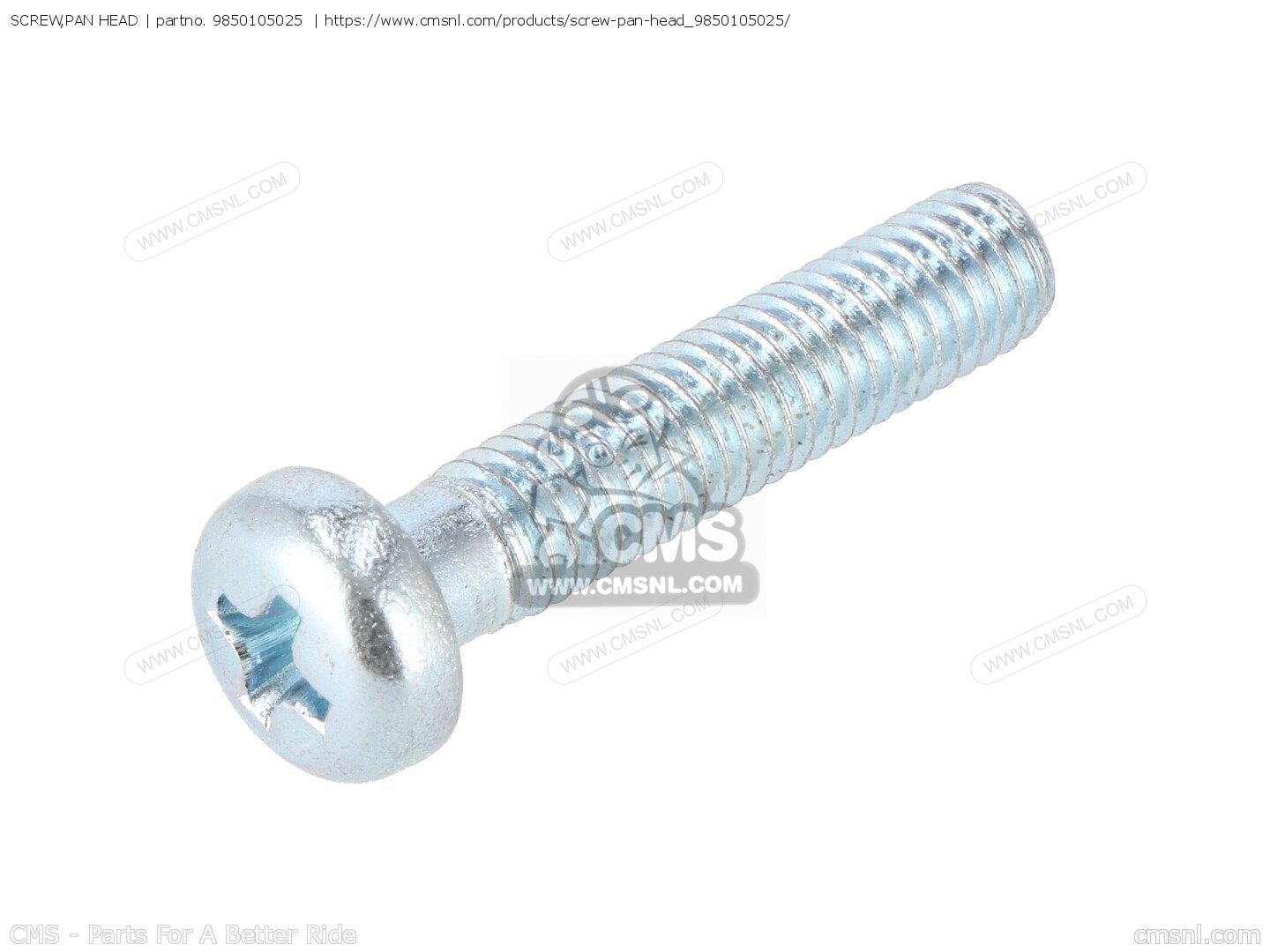 9850105025：SCREW,PAN HEAD Yamaha - CMSNLで98501-05025-00を購入する。