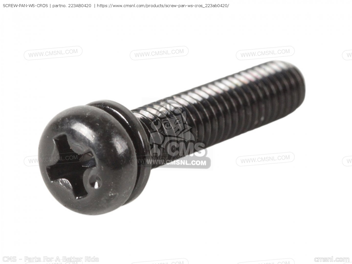 223AB0420: SCREW-PAN-WS-CROS,4X2 Kawasaki - buy the 223AB0420 at CMSNL